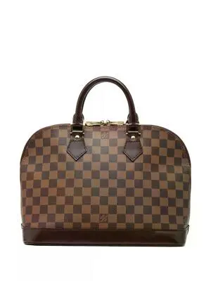 LOUIS VUITTON 2004 Damier Ebene Alma Pm Handbag - Brown