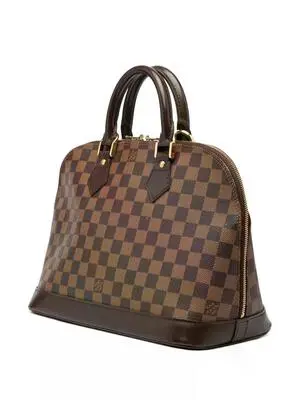 LOUIS VUITTON 2004 Damier Ebene Alma Pm Handbag - Brown