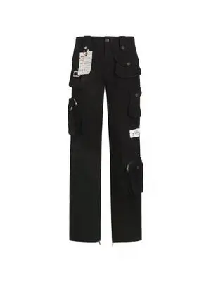 Dolce & Gabbana Waxed Faille Trousers - Black