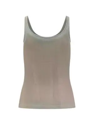 Off-White Ribbed Tank Top