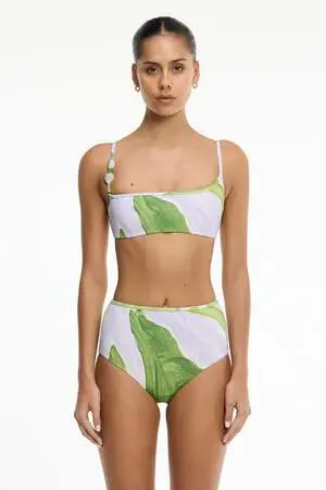 Significant Other High-waisted Bikini Brief - Stamped Poppy