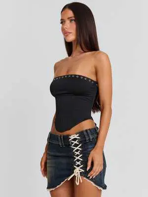 OUTCAST Plize Mini Denim Skirt