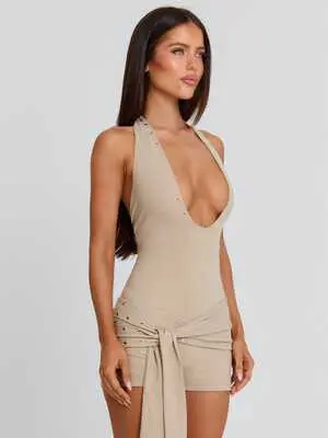 OUTCAST Traci Playsuit - Gray