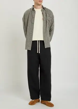 PICANTE Everyday Wide-leg Cotton Sweatpants - Black