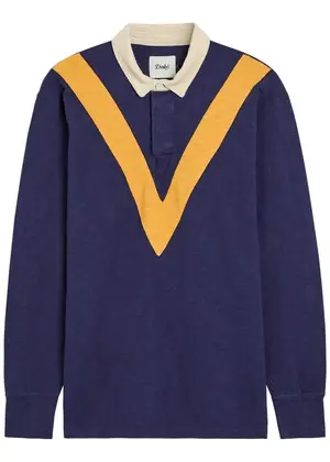 DRAKE'S Panelled Cotton Rugby Top