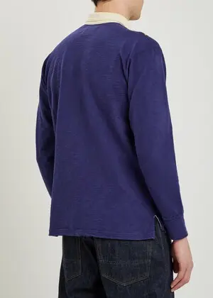 DRAKE'S Panelled Cotton Rugby Top