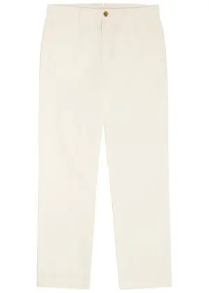 Sunspel Straight-leg Cotton Trousers - White