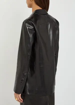 Nour Hammour Arden Leather Blazer