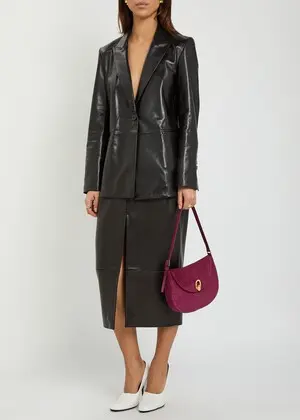 Nour Hammour Arden Leather Blazer