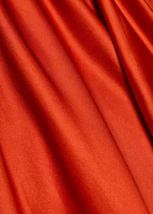 REFORMATION Daniela Halterneck Silk Dress - Red