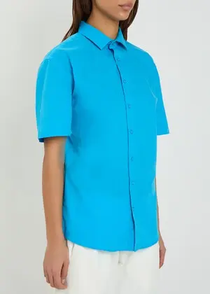 BETTTER Cut-out Cotton-blend Shirt