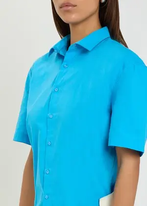 BETTTER Cut-out Cotton-blend Shirt
