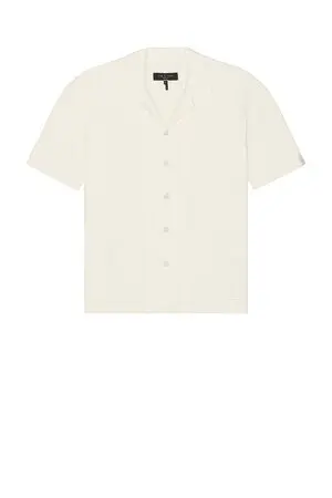 Rag & Bone Zuma Ottoman Camp Shirt In Ivory - Chalk
