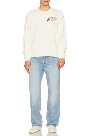 ONE OF THESE DAYS Break On Through Long Sleeve T-shirt In White - Bone