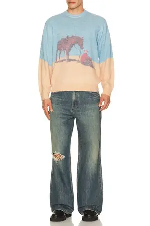 ONE OF THESE DAYS So Far Away Printed Sweater
