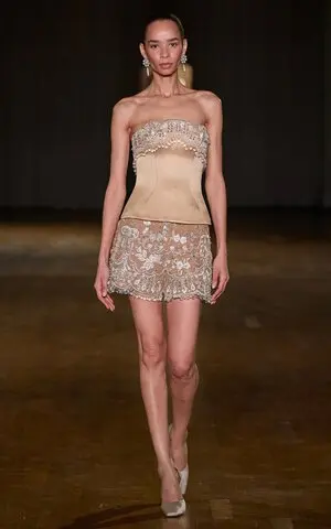 GEORGES HOBEIKA Fitted Embellished Top