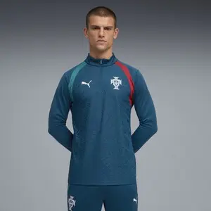 PUMA Portugal Quarter-zip Soccer Top - Blue