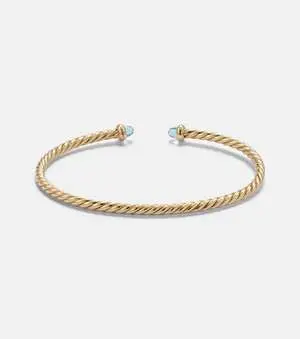 David Yurman Cablespira® Flex Micro Cuff Bracelet With Topaz