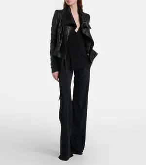 Rick Owens Bias Wide-leg Trousers In Cupro