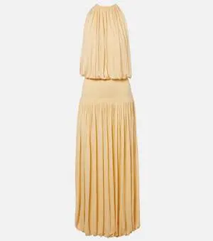 TOTEME Gathered Maxi Dress - Yellow