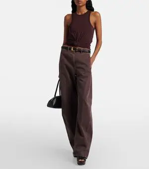 Magda Butrym Cotton-blend Tank Top - Brown