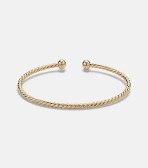 David Yurman Cablespira® Flex Micro 18kt Cuff Bracelet With Emeralds
