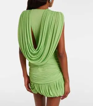 Christopher Esber Ripple Draped Jersey Top - Green