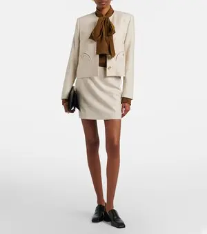 BLAZÉ MILANO Crancy Shamo Tweed Jacket - White