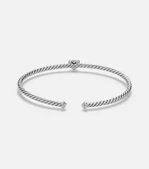 David Yurman Cable Flex® Heart Micro Cuff Bracelet - Silver