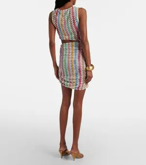 Missoni Zigzag Cutout Lamé Dress