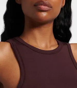 Magda Butrym Appliqué Cotton-blend Tank Top - Brown