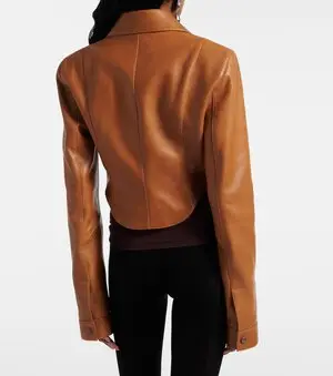 Magda Butrym Leather Jacket - Beige
