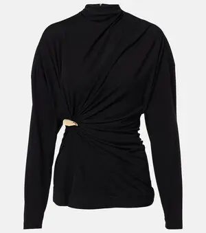 Bottega Veneta Draped Top With Gold Hardware