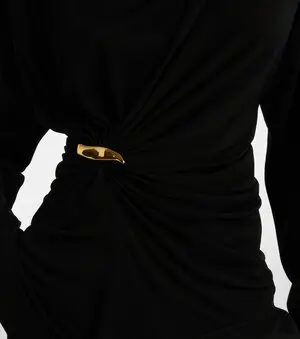 Bottega Veneta Draped Top With Gold Hardware