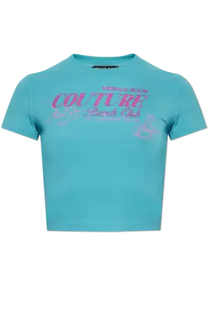 Versace Glitter Print T-shirt - Blue
