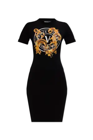 Versace Printed Dress With Sequins