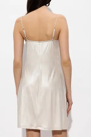 Versace Pearl-strap Mini Dress - Cream