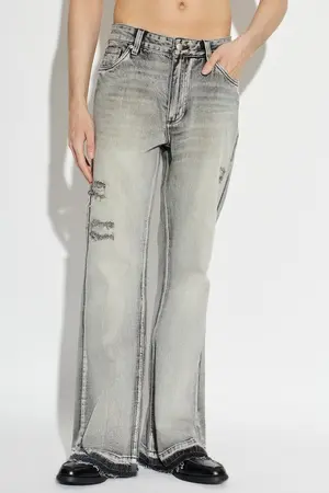 MISBHV Vintage Effect Bootcut Jeans - Grey