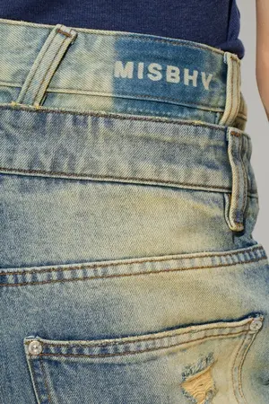 MISBHV Vintage-effect Denim Bermuda Shorts
