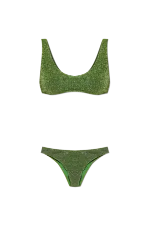 Oseree Two-piece Swimsuit With Lurex Thread - Green