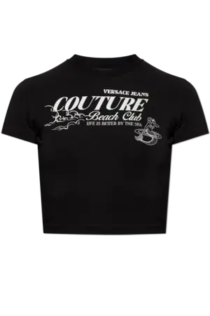 Versace Glitter Print T-shirt - Black