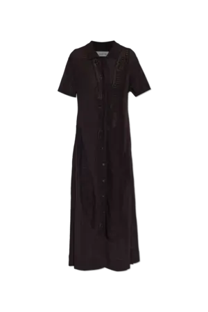 Lacoste Short-sleeve Midi Shirt Dress