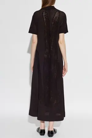 Lacoste Short-sleeve Midi Shirt Dress