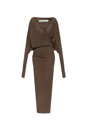 ENTIRE STUDIOS Draped Maxi Dress - Brown