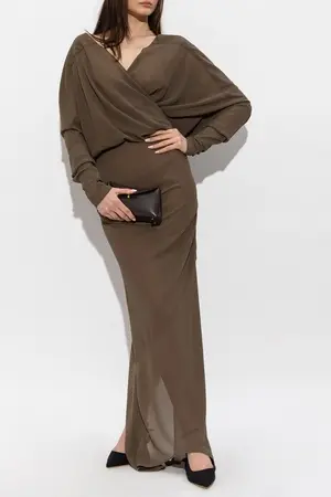 ENTIRE STUDIOS Draped Maxi Dress - Brown