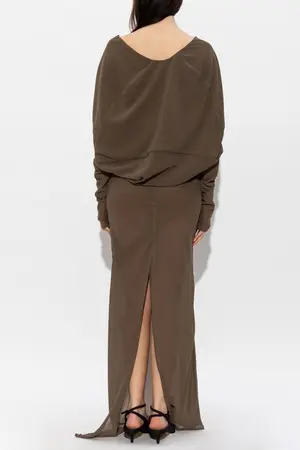 ENTIRE STUDIOS Draped Maxi Dress - Brown