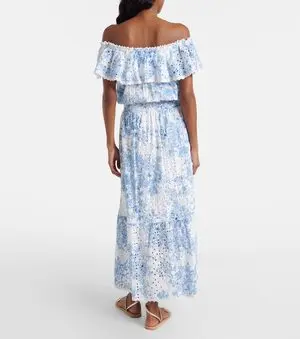 Melissa Odabash Larna Printed Cotton Midi Dress