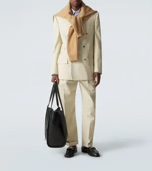Bottega Veneta Corriere Intrecciato Leather Tote Bag - Black