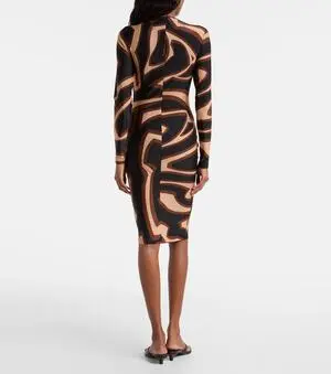 Emilio Pucci Labirinto Jersey Mini Dress - Brown