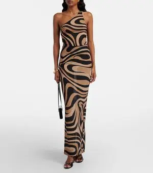Emilio Pucci Marmo One-shoulder Bodysuit